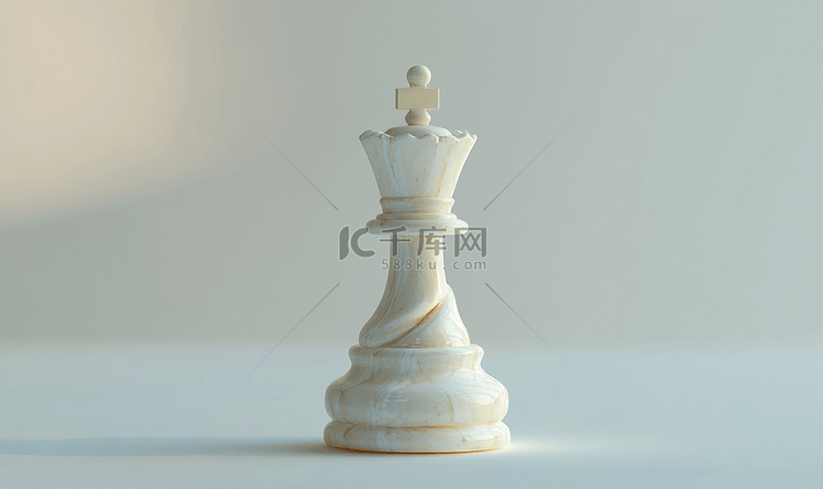 国际象棋皇后赢得国王3d渲染隔离在白色背景图片免费下载-千库网