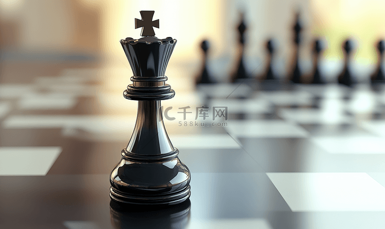 国际象棋棋子击败国王成功概念3D插图背景图片免费下载-千库网