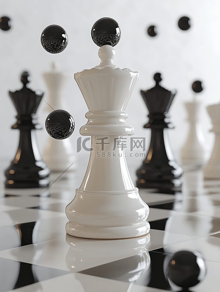 国际象棋棋子3d插图棋子从国王的棋盘上扔出来背景图片免费下载-千库网