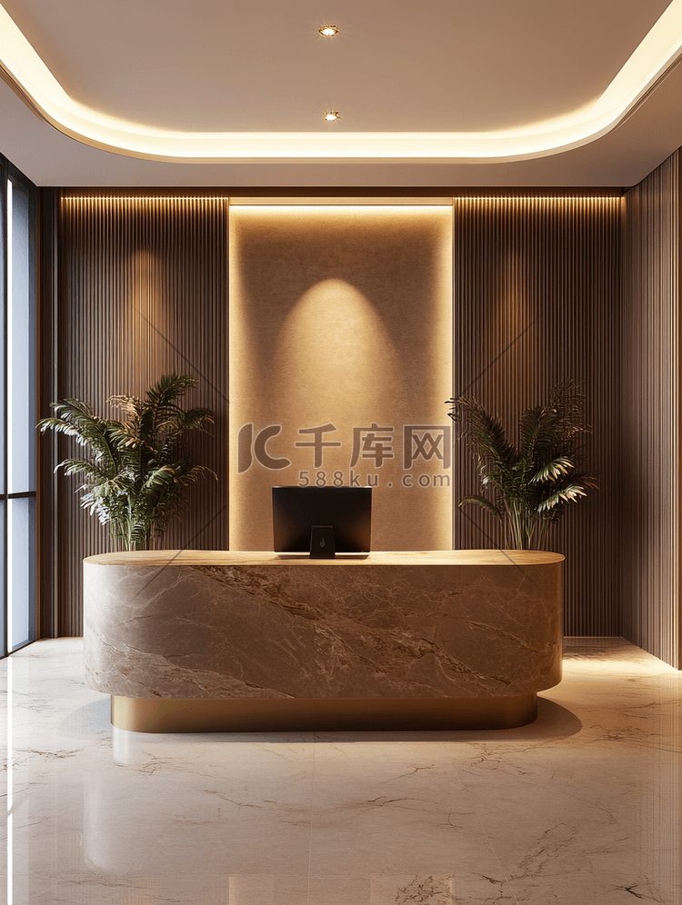 柜台接待设计3d渲染背景图片免费下载-千库网