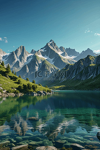 山青水透高清图图片高清摄影大图-千库网