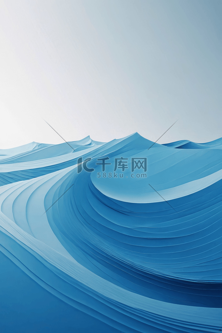 水体表面蓝色波浪图案图片高清摄影大图-千库网