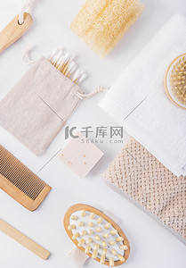 环保木制低碳人物卫生洗护护理产品高清摄影大图-千库网
