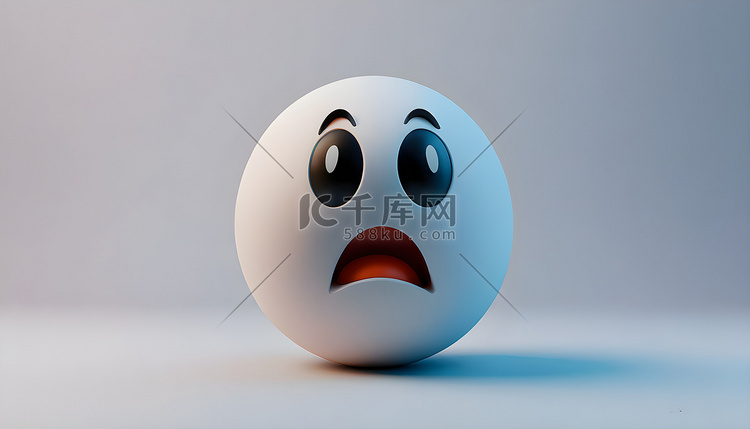 表示震惊和难以置信的惊讶表情符号高清摄影大图-千库网