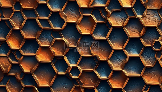 令人惊叹的超现实蜂巢图案纹理达到4K品质高清摄影大图-千库网