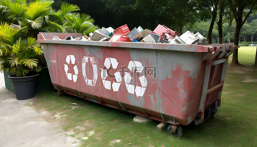 赋予自然权力以环保标志反对废物为背景的回收倡议高清摄影大图-千库网