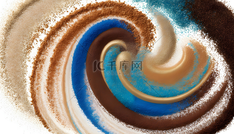 彩色粉色眼影漩涡具有金蓝色和棕色色调高清摄影大图-千库网