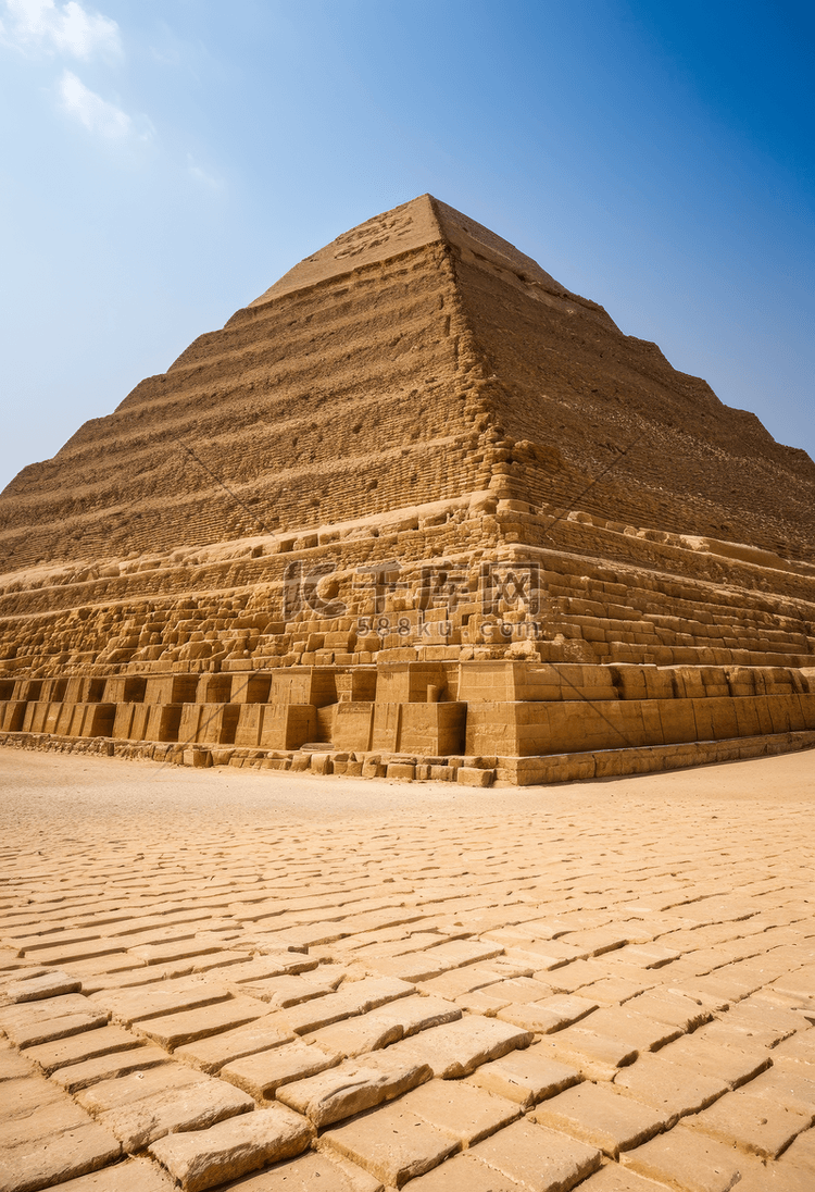 古埃及阶梯金字塔的雄伟萨卡拉金字塔的壮丽景象高清摄影大图-千库网
