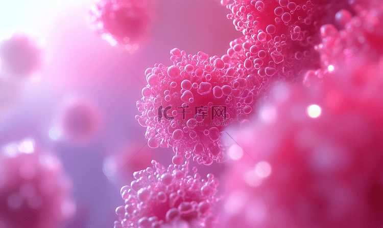 显微镜下的细菌病毒或细菌微生物细胞3d渲染背景图片免费下载-千库网