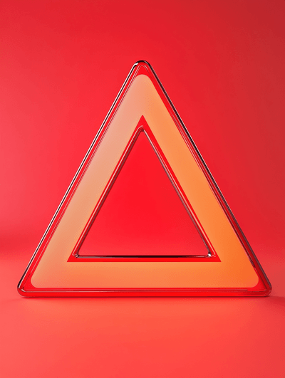 3d红色三角形危险注意标志安全紧急现实错误警报安全符号背景图片免费下载-千库网
