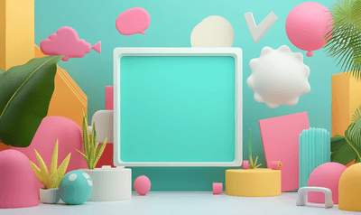 谷歌满足模板3d插图背景图片免费下载-千库网