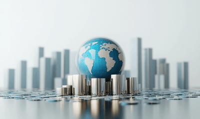 商业概念中的全球分析3D渲染插图背景图片免费下载-千库网