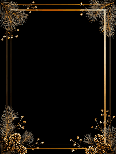 黑色背景矢量圣诞金色矩形框架背景图片免费下载-千库网