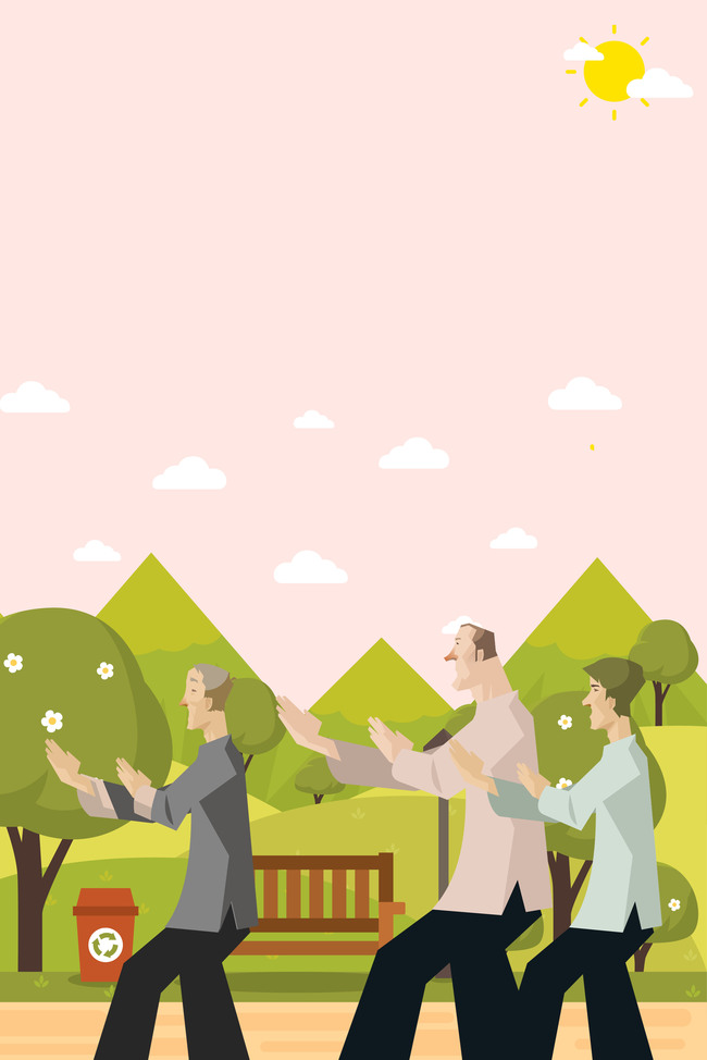 人物卡通老年人背景图片_人物卡通老年人背景素材图片_千库网