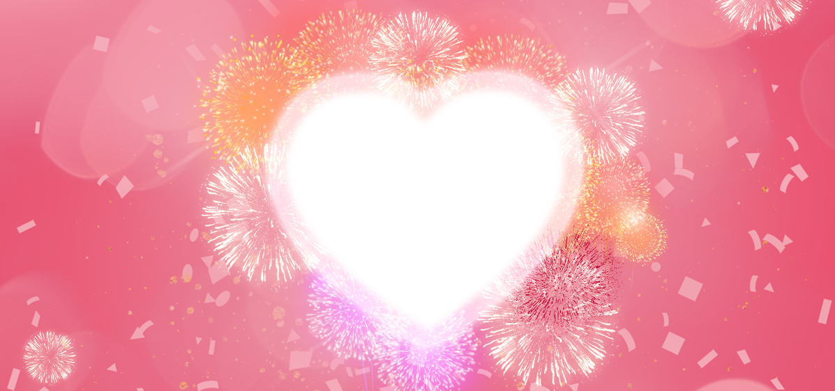 爱心烟花背景图片_爱心烟花背景素材图片_千库网