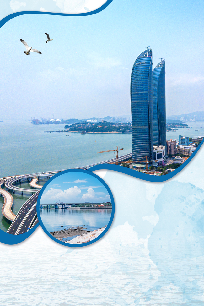 厦门双子塔背景图片_厦门双子塔背景素材图片_千库网