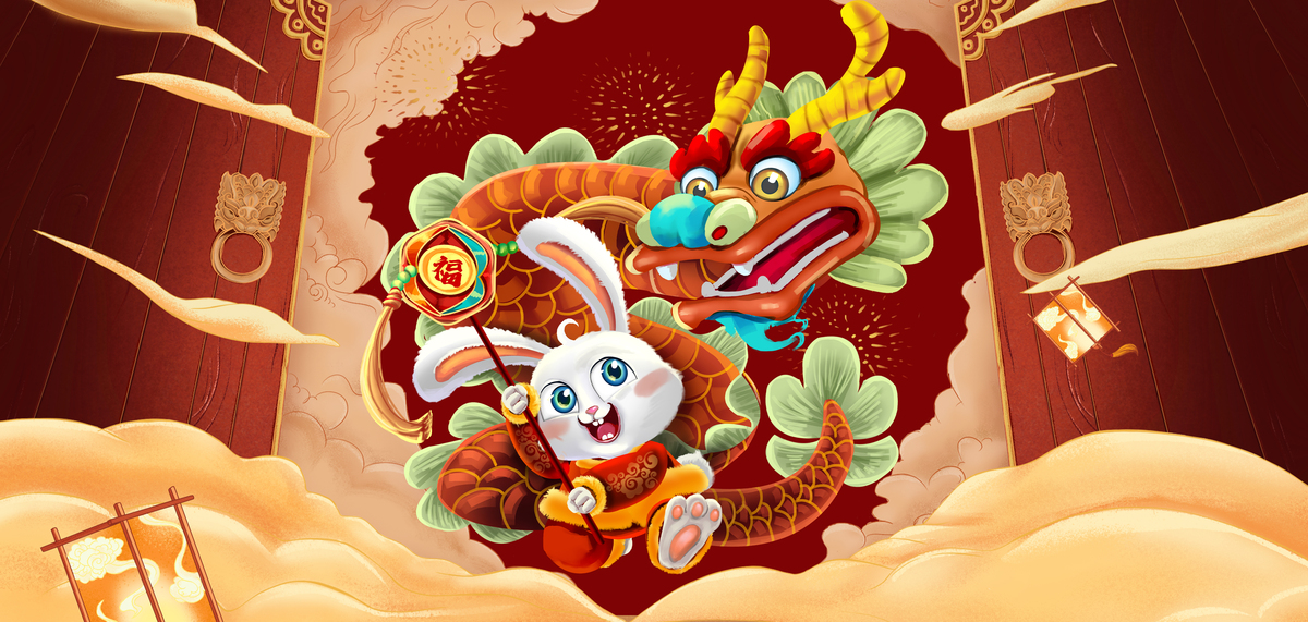 兔年喜庆背景图背景图片_兔年喜庆背景图背景素材图片_千库网