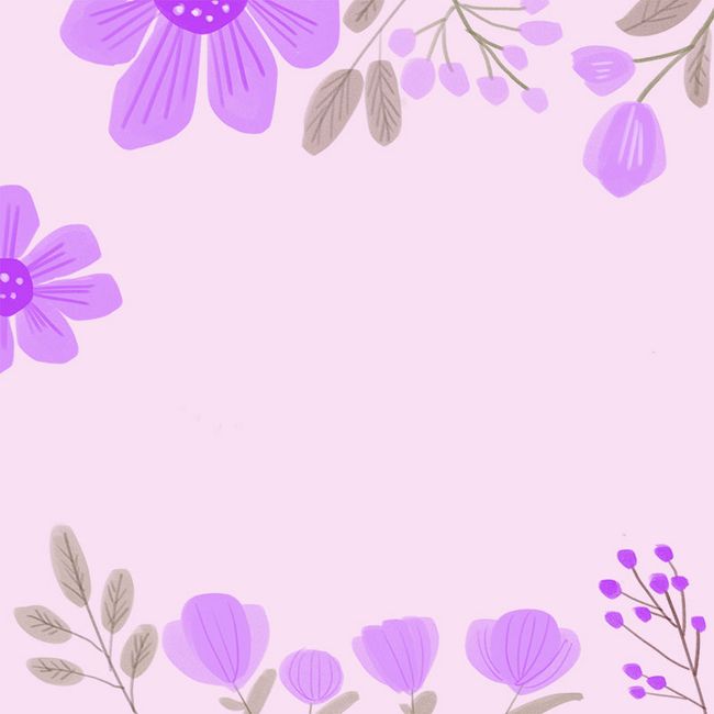 紫色花卉花边边框背景图片_紫色花卉花边边框背景素材图片_千库网