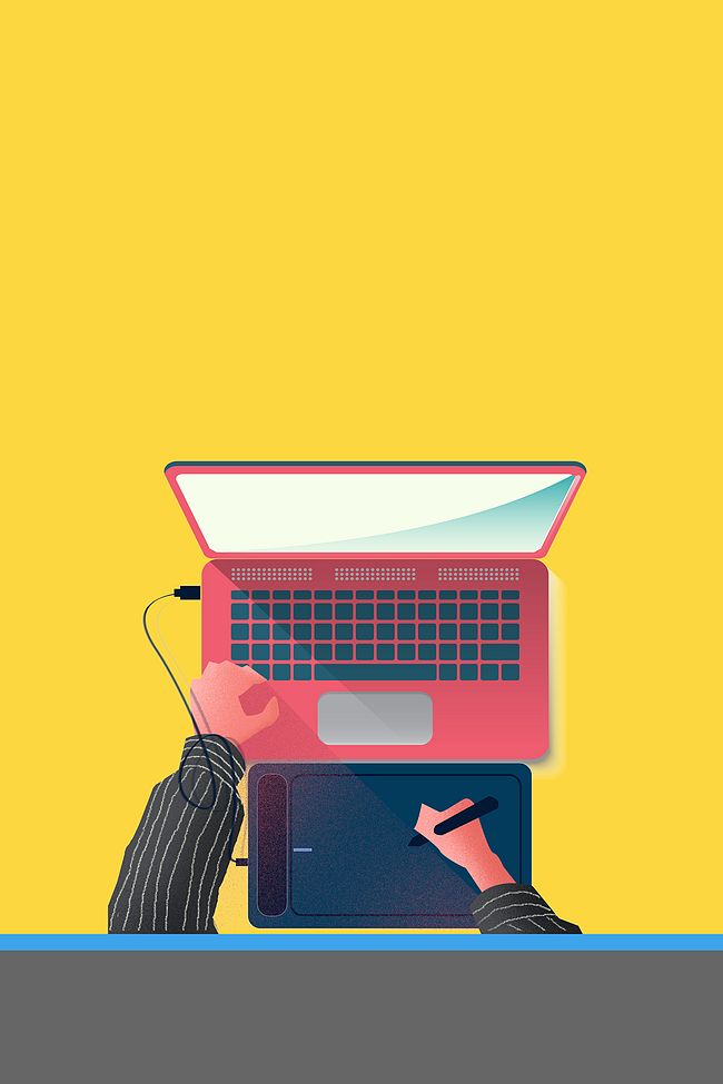 设计师扁平化背景图片_设计师扁平化背景素材图片_千库网