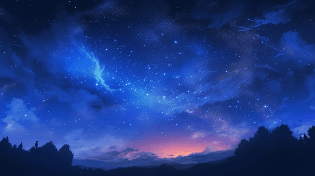 唯美动漫星空背景图片免费下载_海报banner/高清大图_千库网(图片编号6407399)