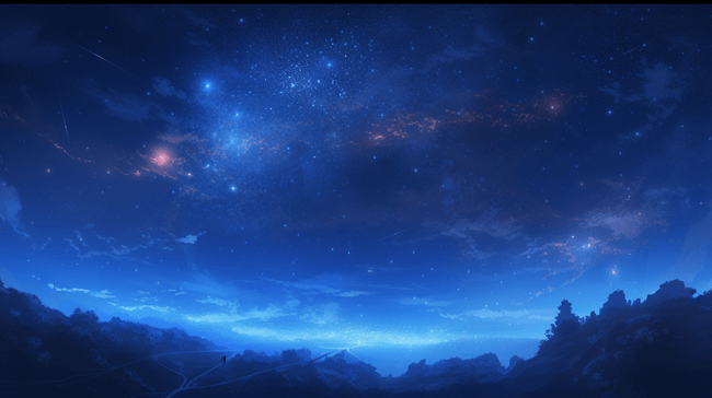 唯美动漫星空背景图片免费下载_海报banner/高清大图_千库网(图片编号6407394)