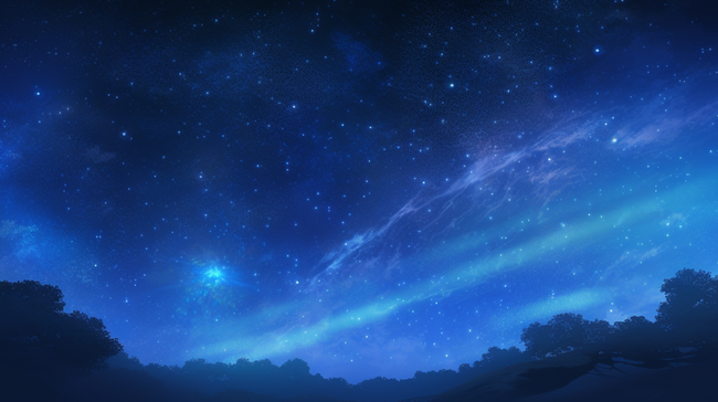 唯美动漫星空背景图片免费下载_海报banner/高清大图_千库网(图片编号6407408)