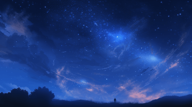 唯美动漫星空背景图片免费下载_海报banner/高清大图_千库网(图片编号6407404)