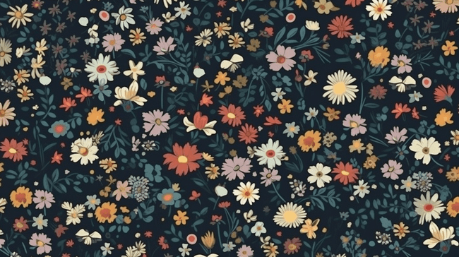 平铺花朵图案底纹背景图片免费下载_海报banner/高清大图_千库网(图片编号6413845)