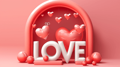 浪漫粉色情人节LOVE背景图片免费下载_海报banner/高清大图_千库网(图片编号6620817)