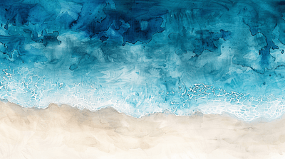 蓝色海洋沙滩风景海洋背景图片免费下载-千库网