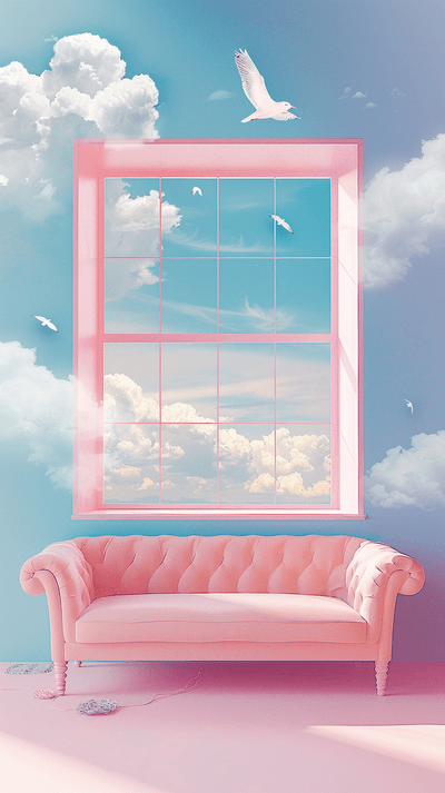 618梦幻温馨室内家居直播间背景20背景图片免费下载-千库网