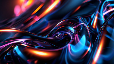 数字艺术霓虹光效合成创意背景图片免费下载-千库网