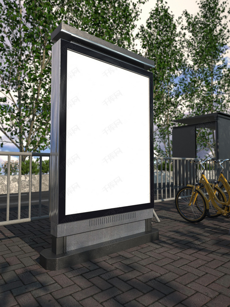 户外广告样机广告牌背景图片免费下载-千库网