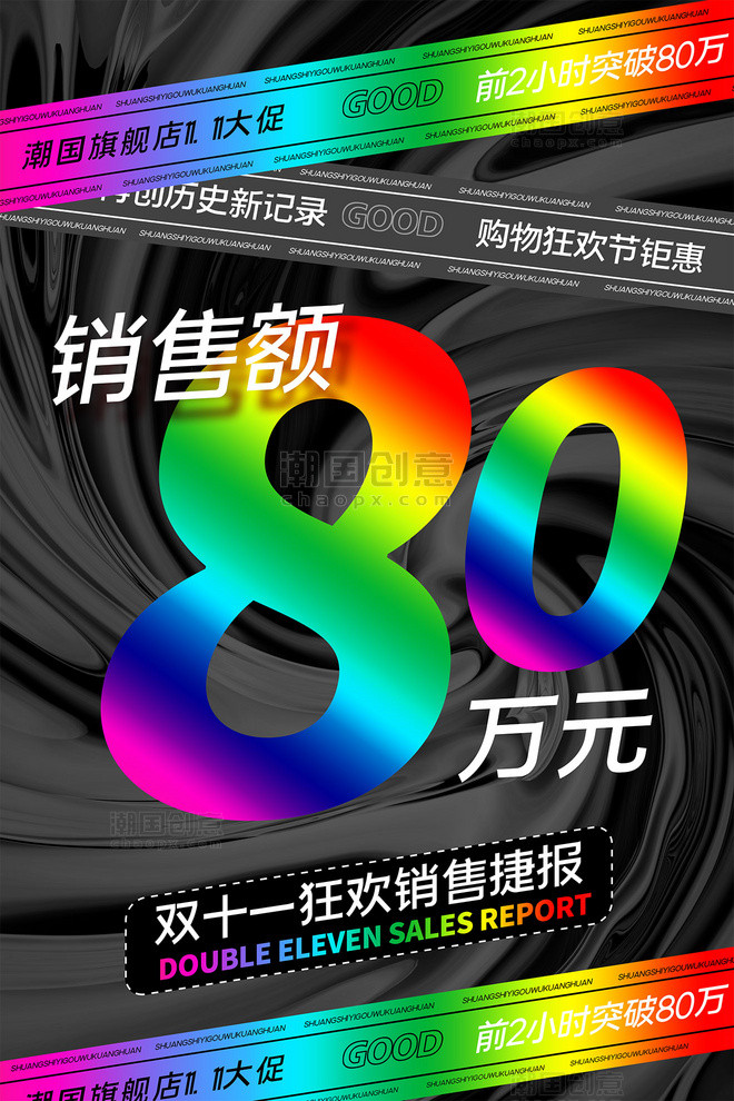 双十一双11镭射销售捷报酸性业绩战报喜报海报海报模板下载-千库网