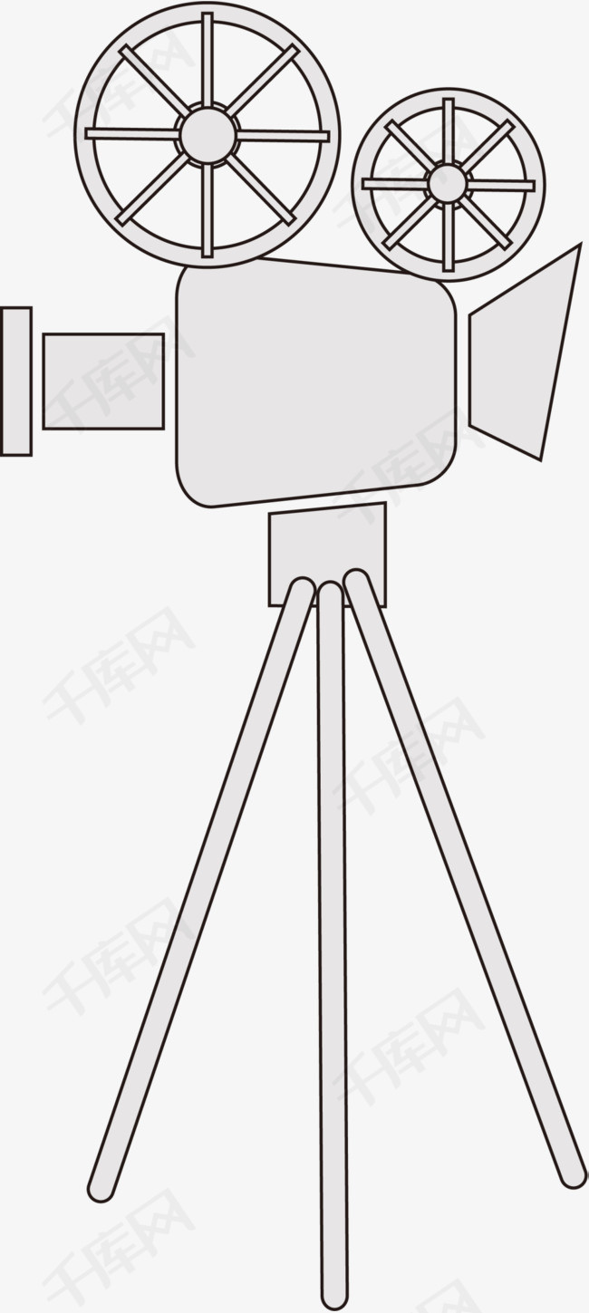 摄像机简笔画,电影录像带简笔画 - 伤感说说吧