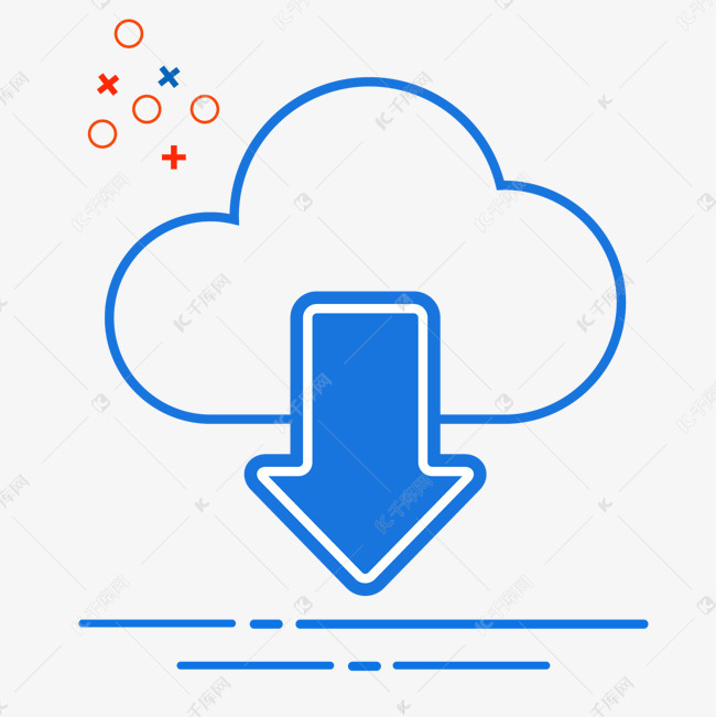 矢量图蓝色云下载icon素材图片免费下载-千库网
