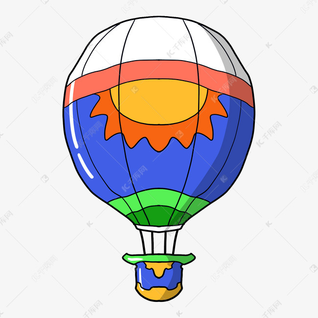 手绘创意热气球素材图片免费下载-千库网