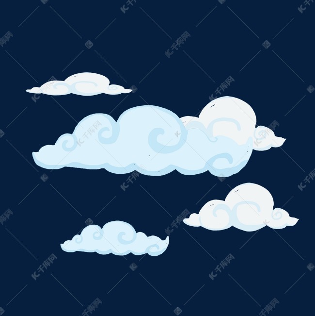 卡通云装饰素材图片免费下载-千库网