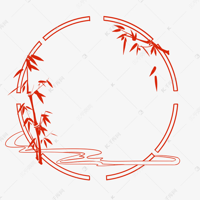 中国风红色边框插画素材图片免费下载-千库网