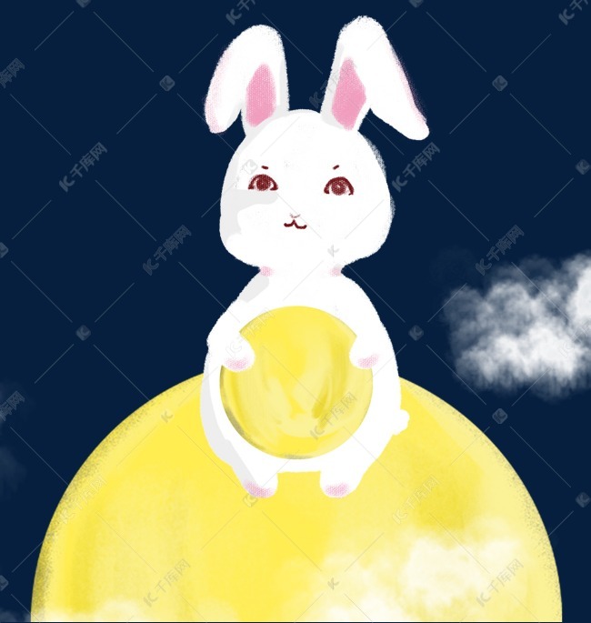 月兔图片手绘-千图网