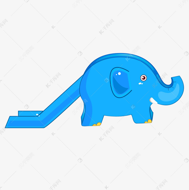 手绘大象滑梯素材图片免费下载-千库网