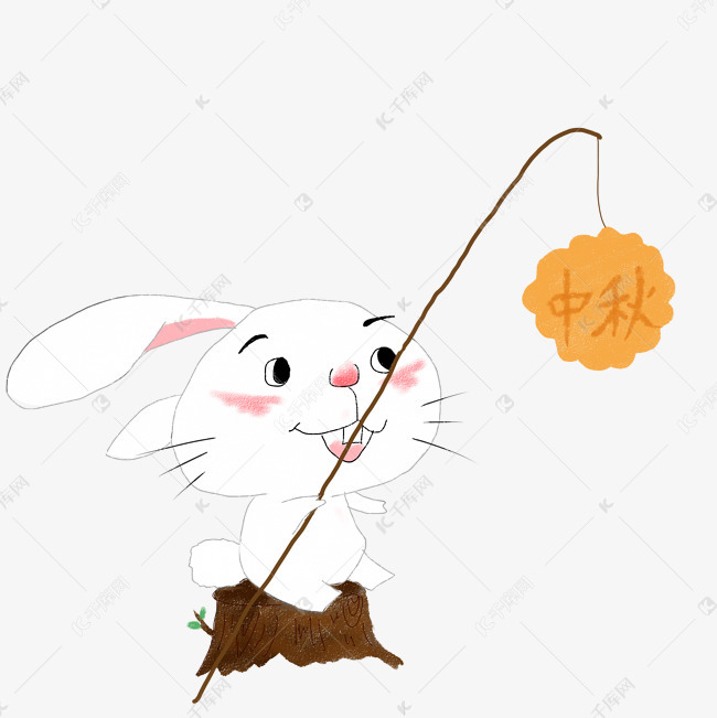 中秋节兔子卡通图片插画素材图片免费下载-千库网