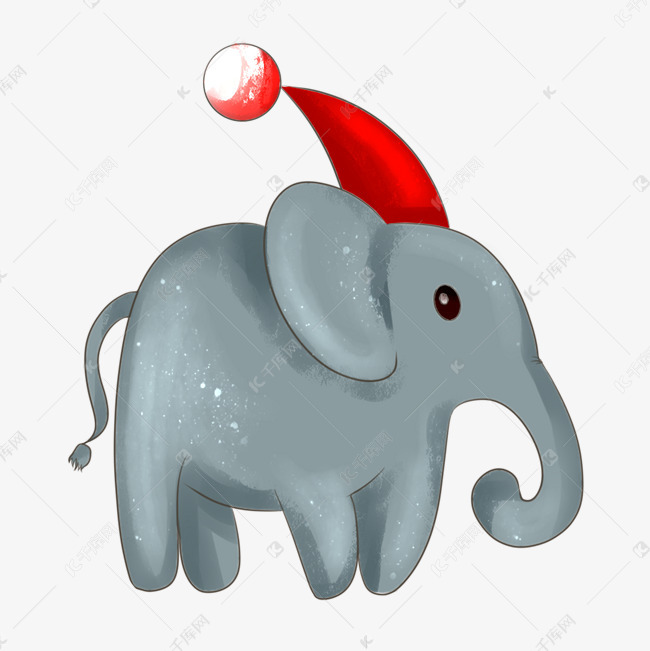 圣诞灰色大象素材图片免费下载-千库网