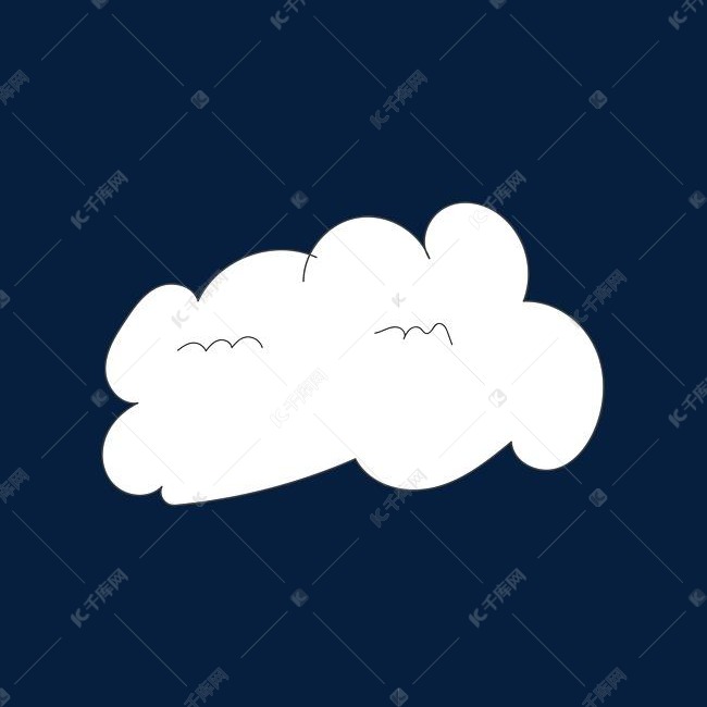 矢量卡通简约手绘云素材图片免费下载-千库网