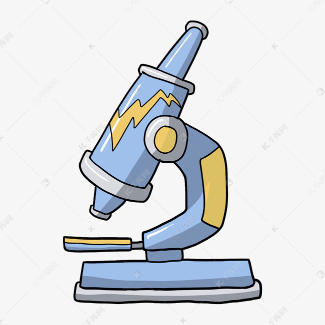 手绘卡通医疗检验显微镜插画素材图片免费下载-千库网