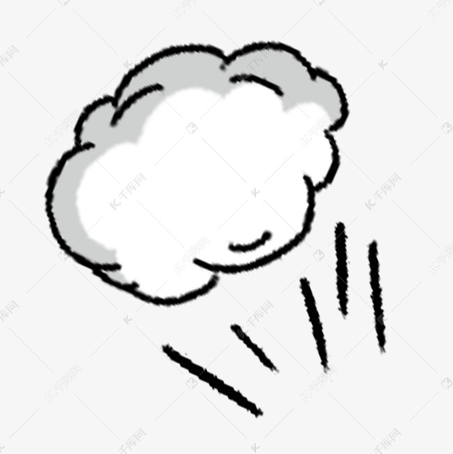 涂鸦气体装饰手绘插画psd素材图片免费下载-千库网