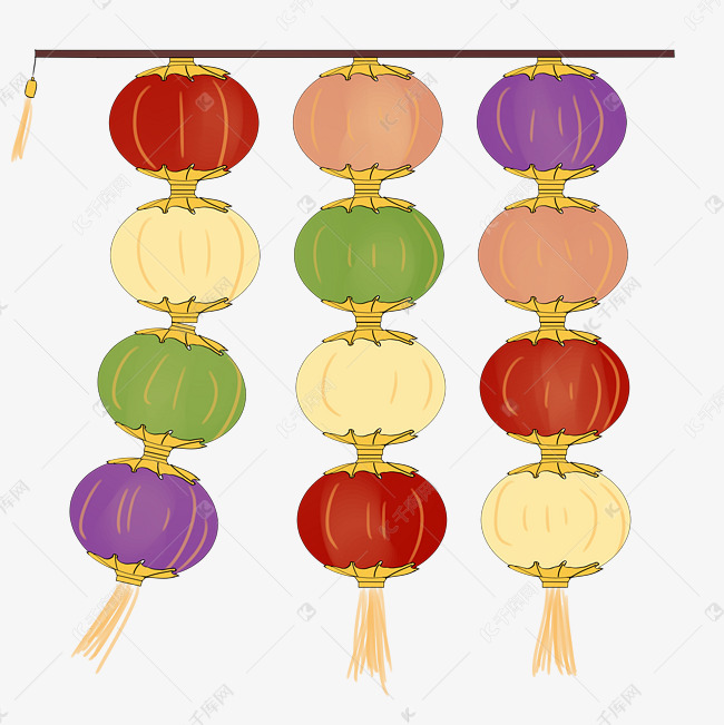 花灯展手绘卡通差插画素材图片免费下载-千库网