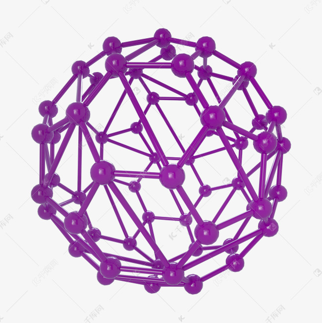 C4D立体化学分子素材图片免费下载-千库网