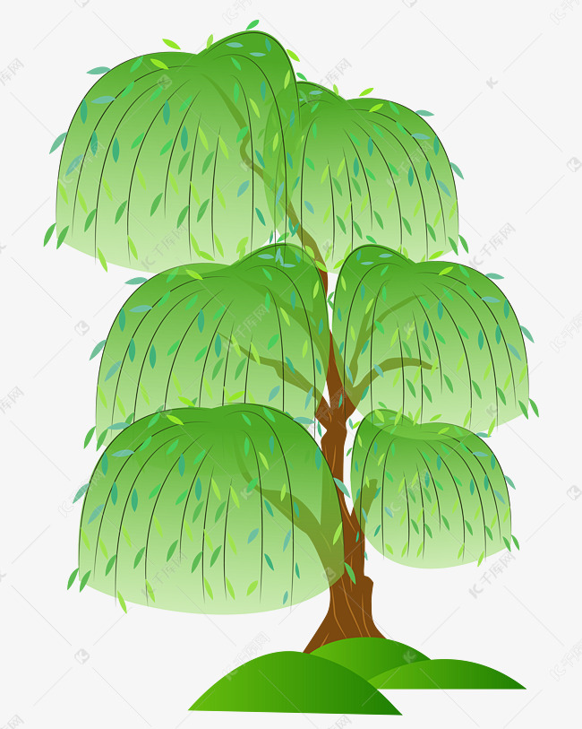 矢量手绘卡通大树素材图片免费下载-千库网