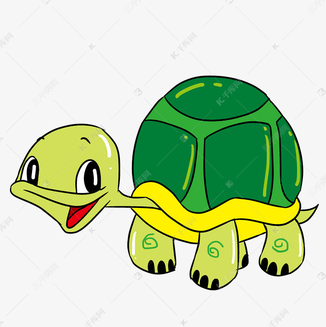 手绘卡通乌龟插画素材图片免费下载-千库网